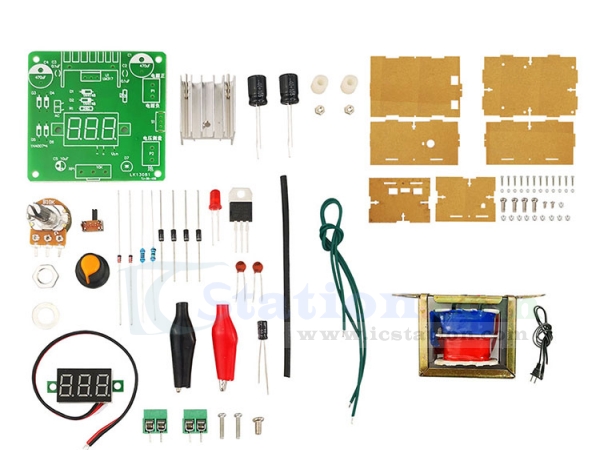 DIY Kit - LM317 Adjustable Voltage Regulator With LED Meter | ICStation